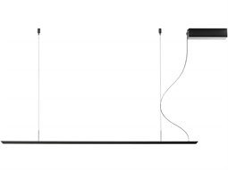 Elan Walman 1-Light Matte Black LED Linear Island Pendant | ELA84316MBK