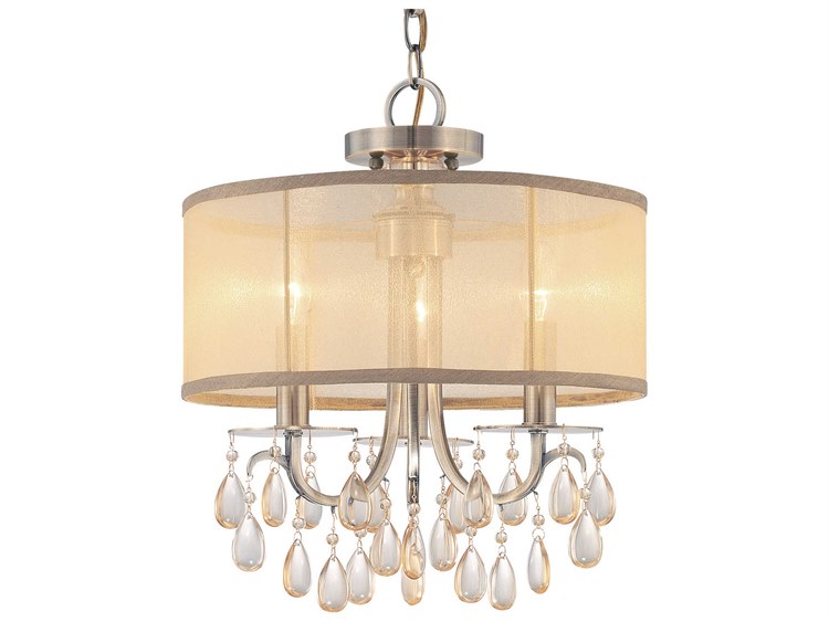 Crystorama Hampton 3-light 14'' Wide Mini Chandelier | CRY5623