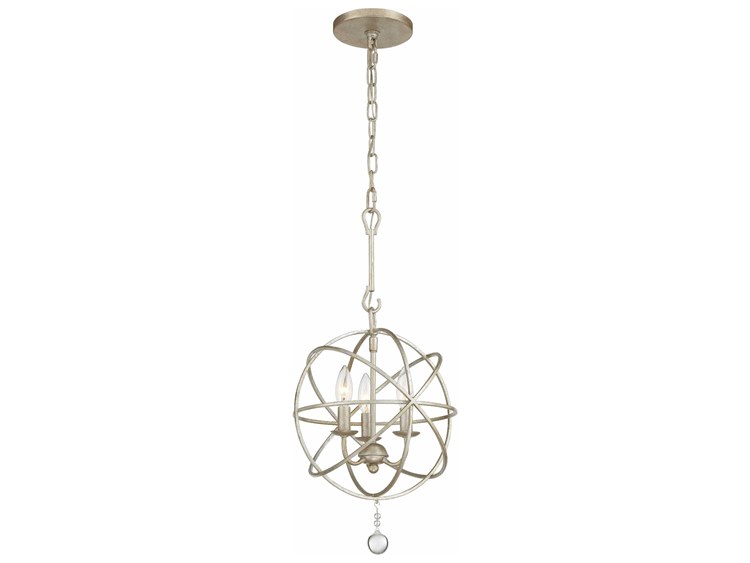 Crystorama Solaris 3-Light Brown Glass Geometric Chandelier | CRY9225