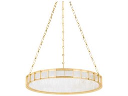 Corbett Lighting Leda 1-Light Vintage Brass Glass LED Round Pendant | CT34630VB