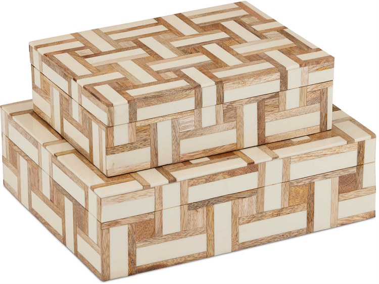 Currey & Company Aarna Cream Box Set of 2 | CY12000899