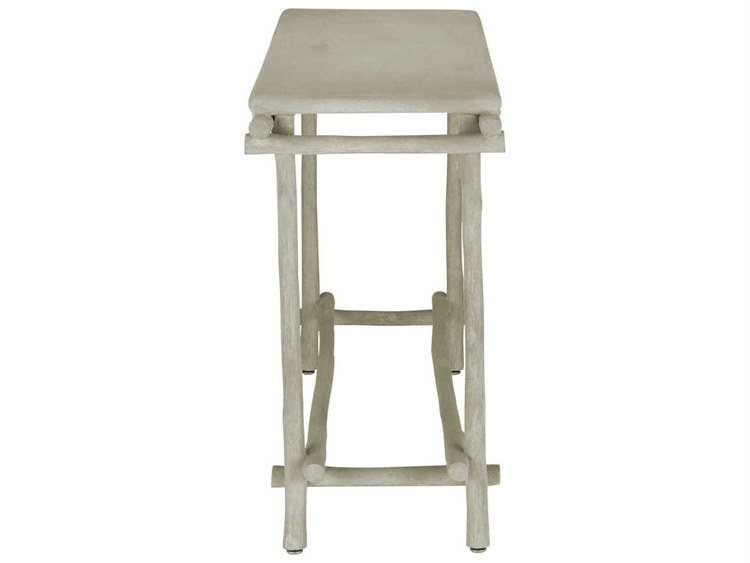 Currey & Company Luzon Rectangular Concrete Portland Faux Bois Console ...