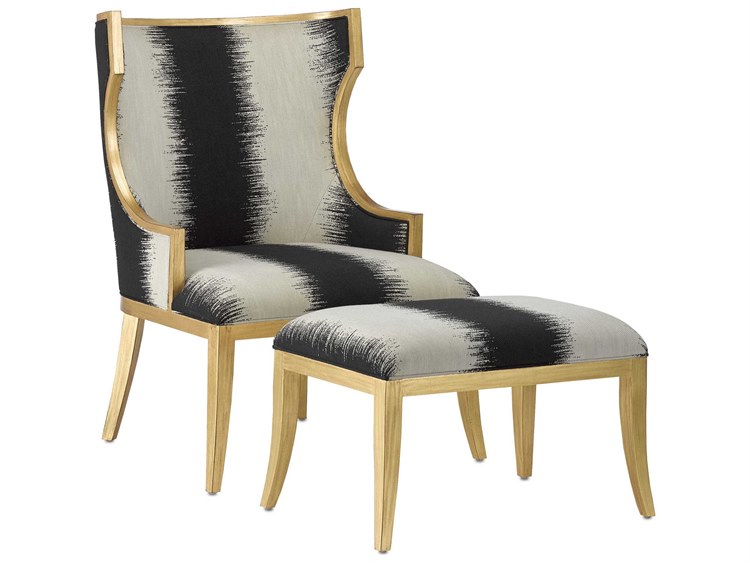 Currey & Company Garson Black Fabric Accent Chair | CY70000842