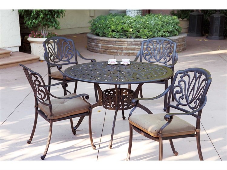 Darlee Outdoor Living Series 80 Cast Aluminum Antique Bronze Round ...