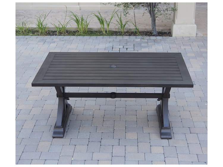 Darlee Outdoor Living Brooklyn Cast Aluminum Multibrown Rectangular ...