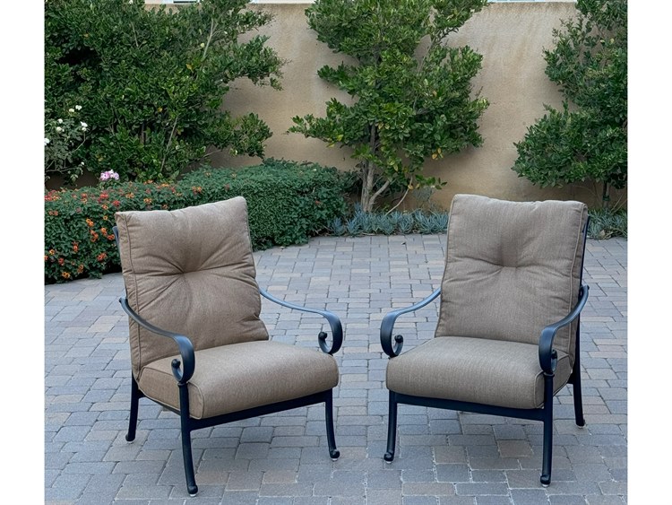 Darlee Outdoor Living Santa Anita Cast Aluminum 6-Piece Conversation ...