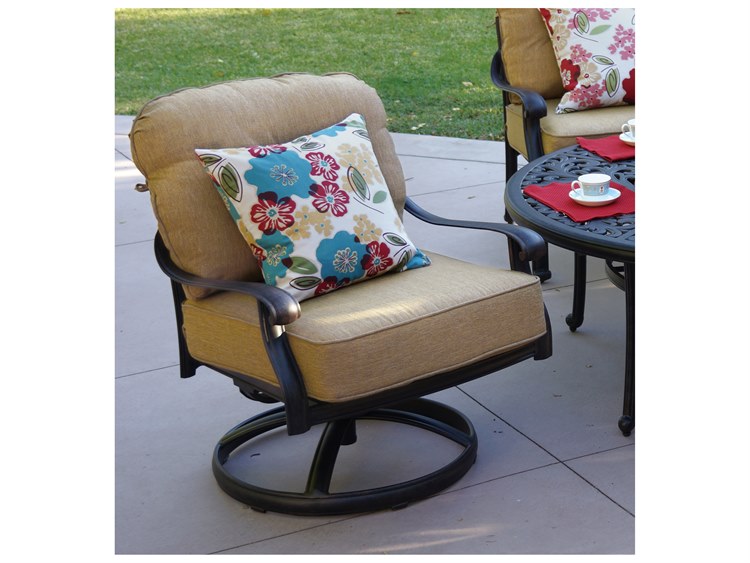 Darlee Outdoor Living Elisabeth Cast Aluminum Swivel Rocker Club Chair ...