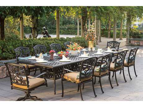 Darlee Outdoor Living Santa Monica Cast Aluminum Antique Bronze 5 Piece ...