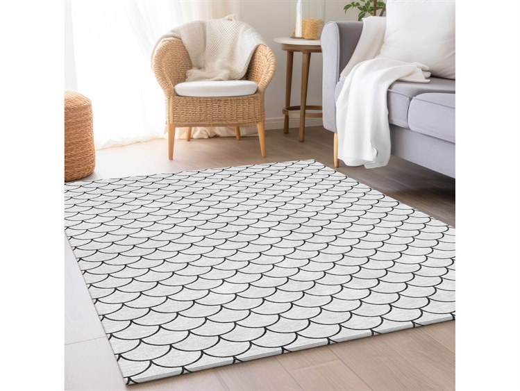 Dalyn Mayfield Geometric Area Rug | DLAMF933WHITE