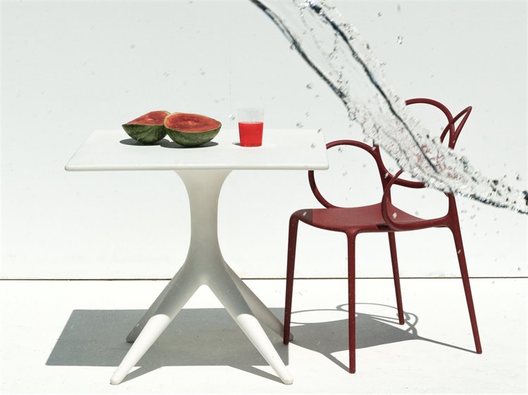 Driade Outdoor App Polypropylene 31.4'' Wide Square Dining Table in ...