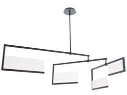 Elan Walman 1-Light Matte Black LED Linear Island Pendant | ELA84316MBK