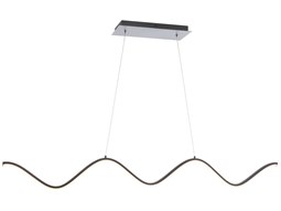Elan Walman 1-Light Matte Black LED Linear Island Pendant | ELA84316MBK
