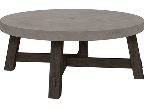 Gensun Grand Terrace Cast Aluminum 54'' Wide Round Chat Table with ...