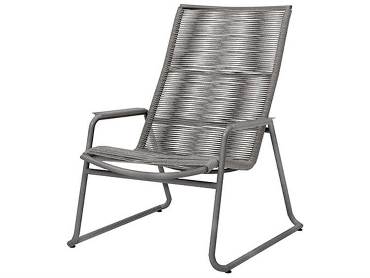 Ebel Cabana Aluminum Wicker Stackable High Back Outdoor Lounge Chair ...