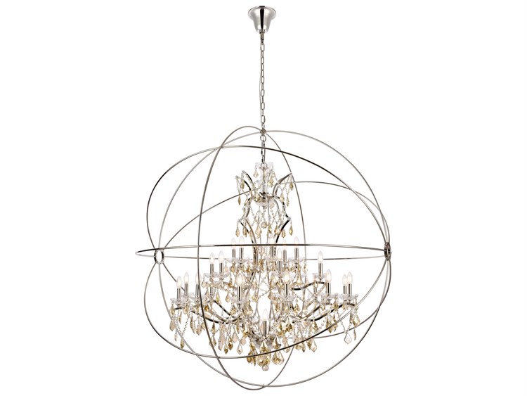 Elegant Lighting Geneva 25-Light Dark Bronze Crystal Candelabra ...