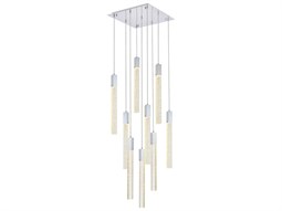 Elegant Lighting Weston 5-Light Black Crystal LED Cylinder Pendant ...