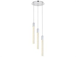 Elegant Lighting Weston 5-Light Black Crystal LED Cylinder Pendant ...