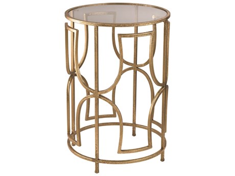 Cyan Design Gildrum Gold Gold 24'' Wide Round Drum Table | C310775