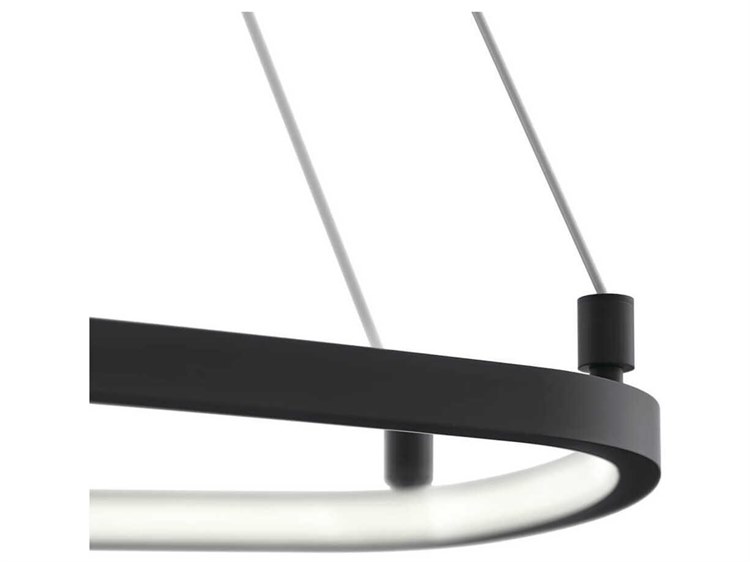 Elan Koloa 1-Light Matte Black LED Linear Island Pendant | ELA84312MBK