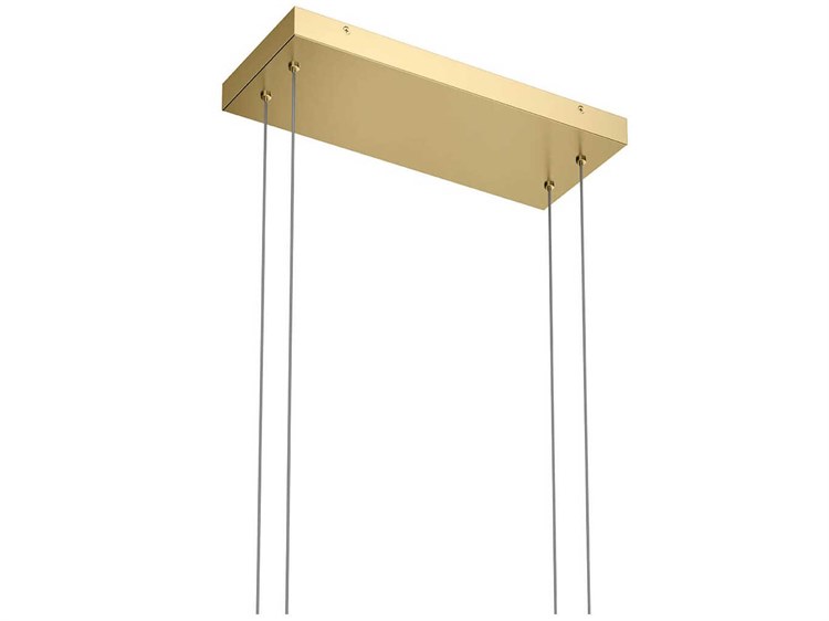 Elan Jestin 3-Light Champagne Gold LED Linear Island Pendant | ELA84322CG