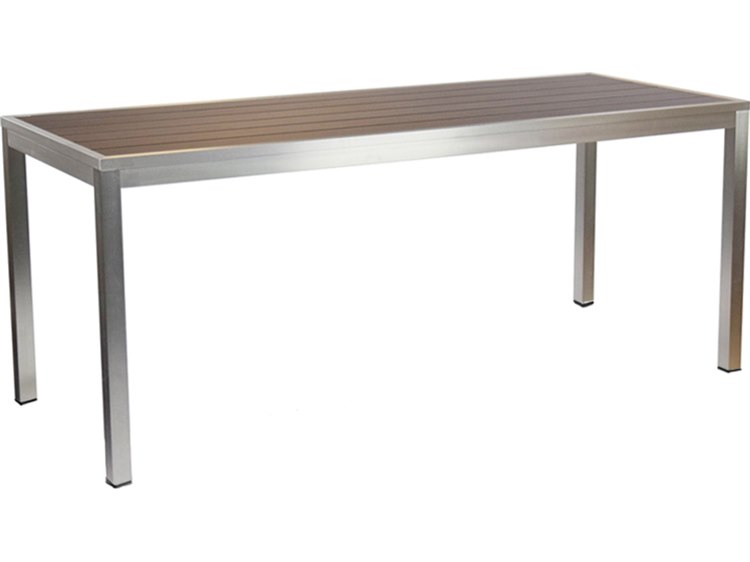 EMU SID Aluminum Rectangular Slat Top Outdoor Dining Table | EM1549