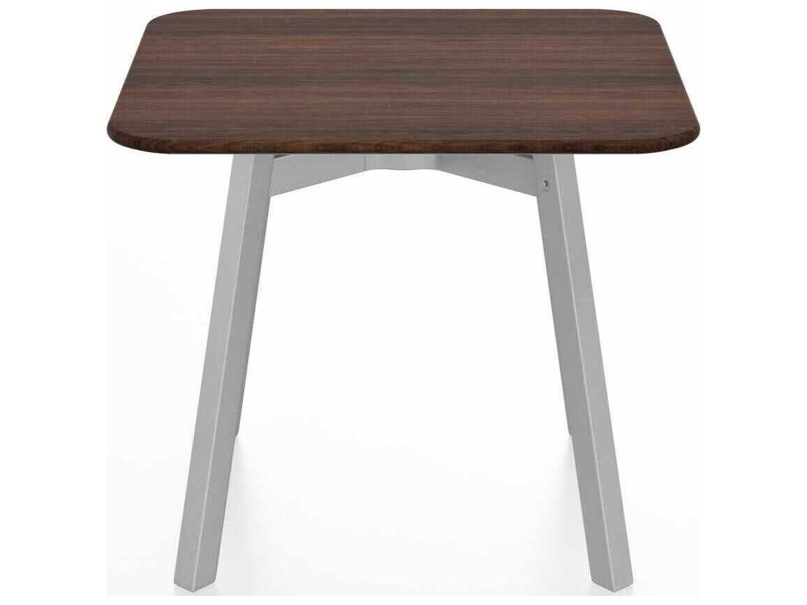 Emeco Su By Nendo Walnut / Clear Anodized 24'' Wide Square End Table ...