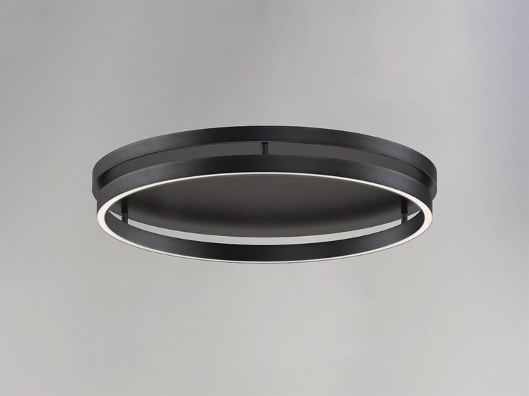ET2 Groove 1-Light Black LED Round Flush Mount | ET2E22720BK