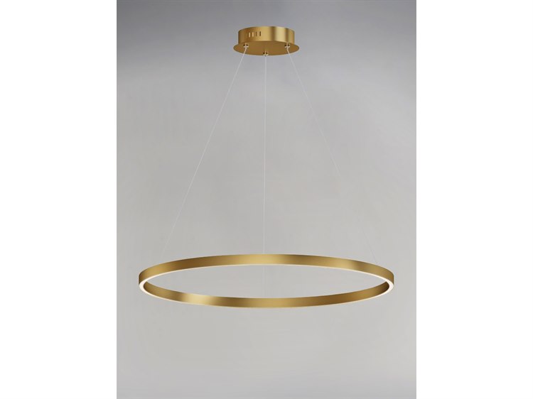 ET2 Groove 1-Light Gold LED Round Pendant | ET2E22726GLD