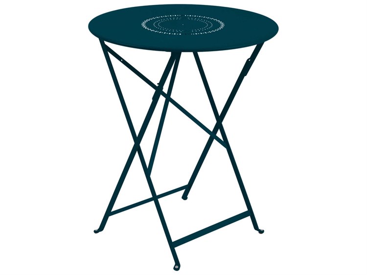 Fermob Floreal Steel Round Umbrella Hole Dining Table | FER0230