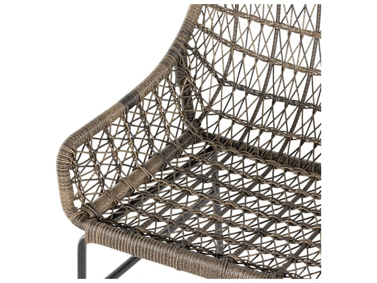 Four Hands Outdoor Grass Stinson White Roots Wicker Cushion Dining ...