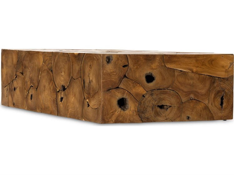 Four Hands Outdoor Providence Teak Root Rectangular Coffee Table ...