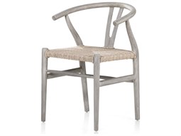 Four Hands Outdoor Grass Stinson White Roots Wicker Cushion Dining ...