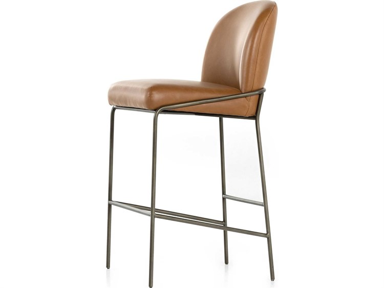 Four Hands Grayson Astrud Sierra Butterscotch Leather Bar Stool ...