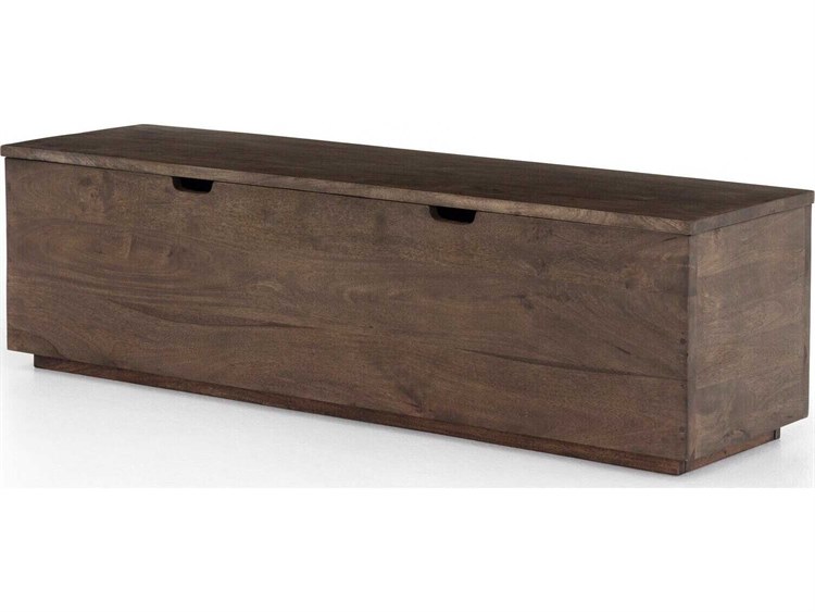 Four Hands Harmon Duncan Flint Black Mango Wood Trunk | FS106459009