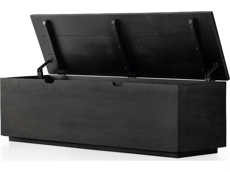 Four Hands Harmon Duncan Flint Black Mango Wood Trunk | FS106459009