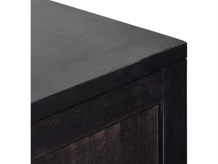 Four Hands Leighton Caprice Black Wash Mango Wood Bar Cabinet | FS109084004