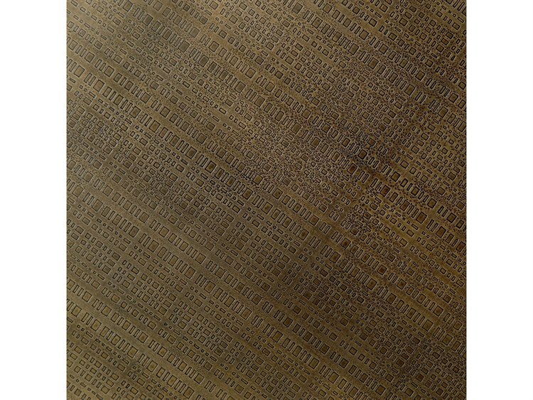 Four Hands Element Aged Brass Acid Etched Round Metal Bar Table ...