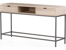 Four Hands Sierra Matthes Rectangular Wood Rustic Natural Console Table ...