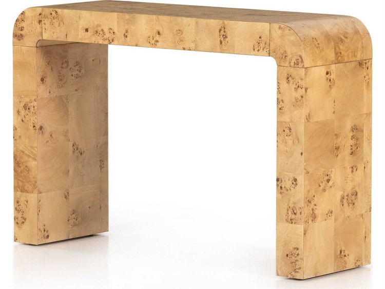 Four Hands Belfast Jenson Rectangular Wood Natural Poplar Burl Veneer ...