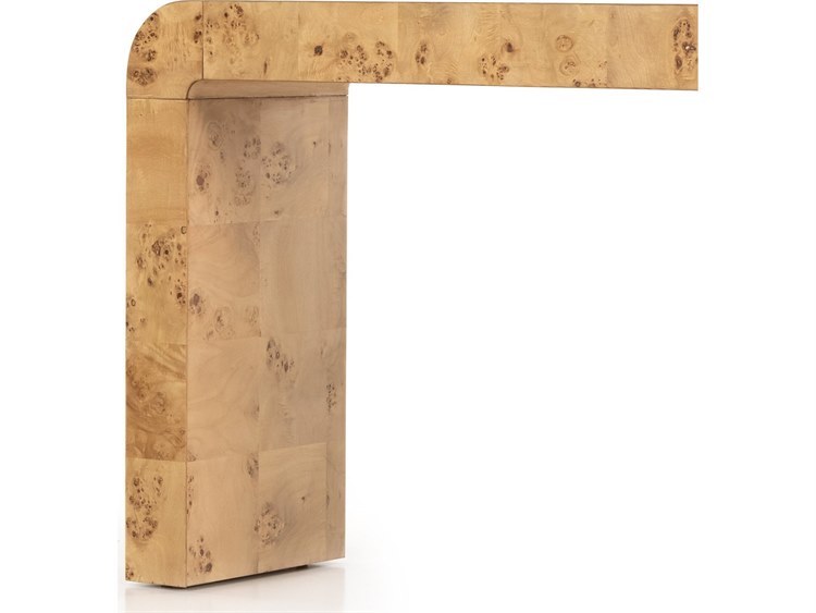 Four Hands Belfast Jenson Rectangular Wood Natural Poplar Burl Veneer ...