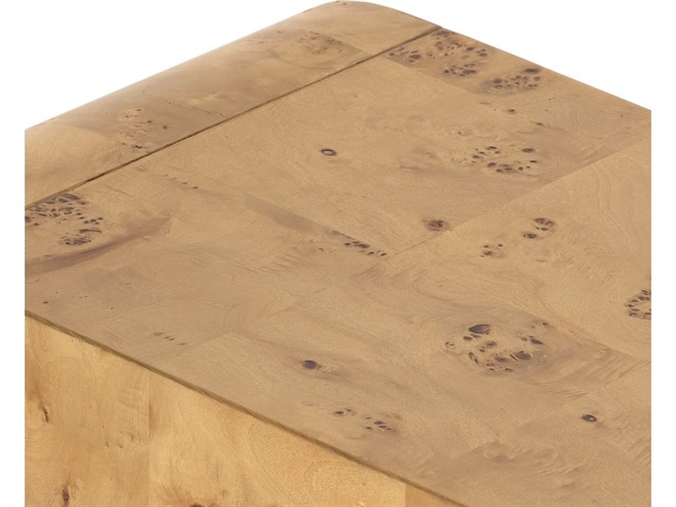 Four Hands Belfast Jenson Rectangular Wood Natural Poplar Burl Veneer ...