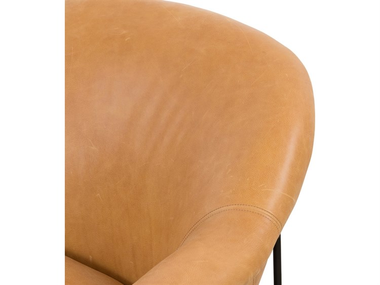 Four Hands Farrow Suerte Brown Leather Accent Chair | FS226092004