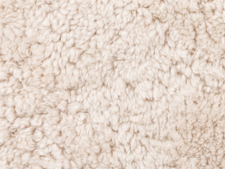 Four Hands Wells Saldino Beige Shearling Stool | FS228599003