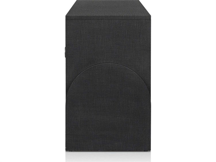 Four Hands Callahan Cressida 72" Black Linen Gunmetal Sideboard | FS229274003