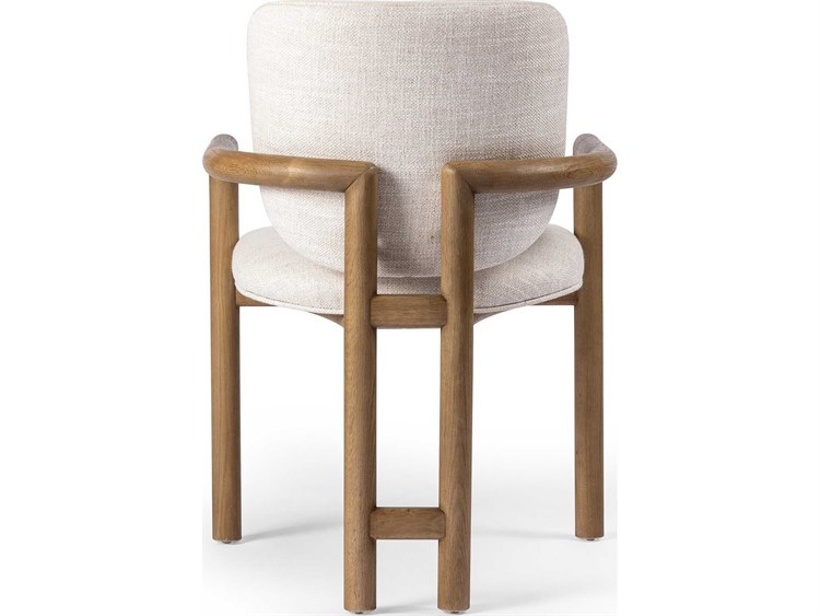 Four Hands Irondale Madeira Fabric Oak Wood Beige Upholstered Arm ...