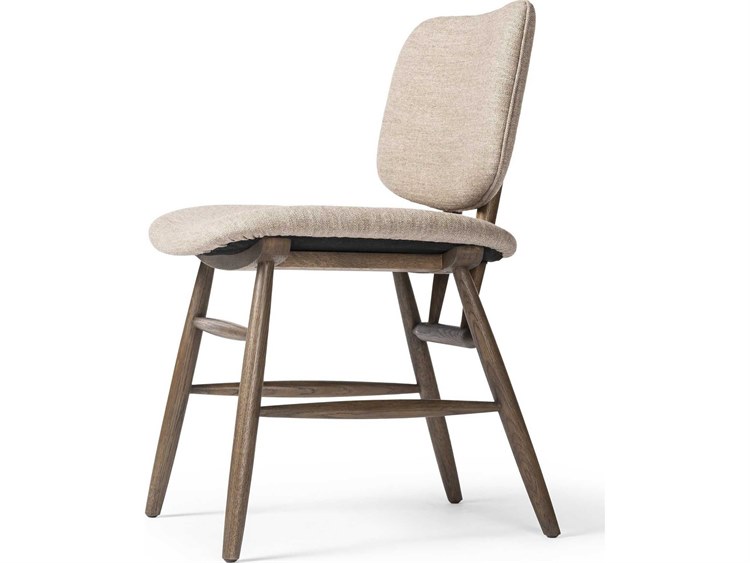 Four Hands Irondale Oak Wood Brown Upholstered Side Dining Chair ...