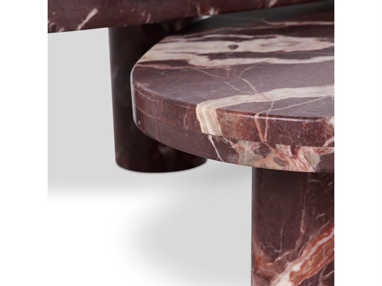 Four Hands Rockwell Zion Merlot Marble Coffee Table | FS238223001