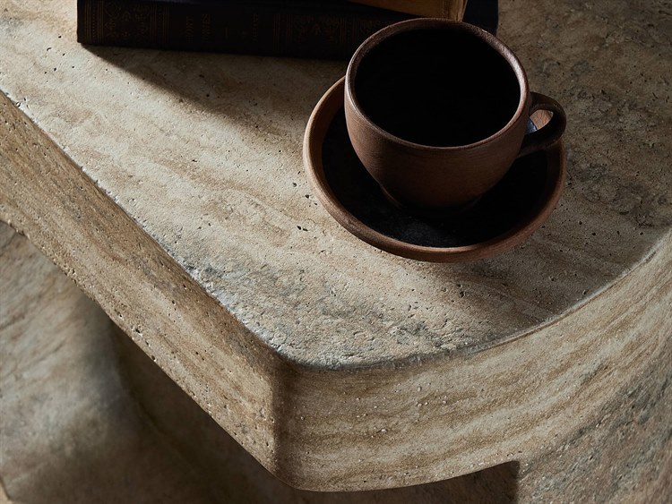 Four Hands Chandler 15" Oval Concrete Textured Sandy Grey End Table ...