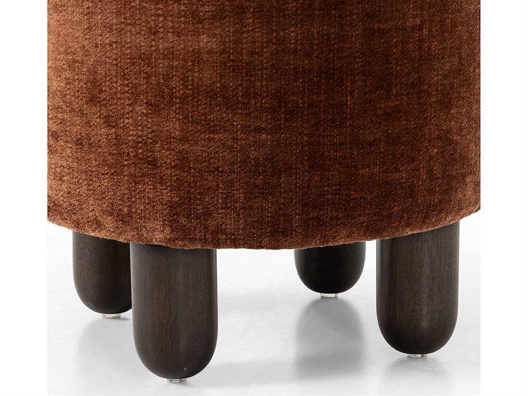 Four Hands Kensington Zena Brown Upholstered Ottoman | FS241633007