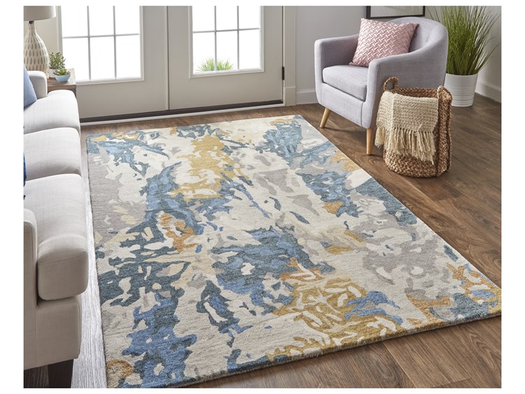 Feizy Rugs Everley Abstract Area Rug | FZ8645FGRAYMULTI